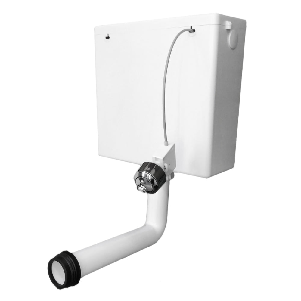 Plastic Concealed Cistern Flush Button And L Bend White