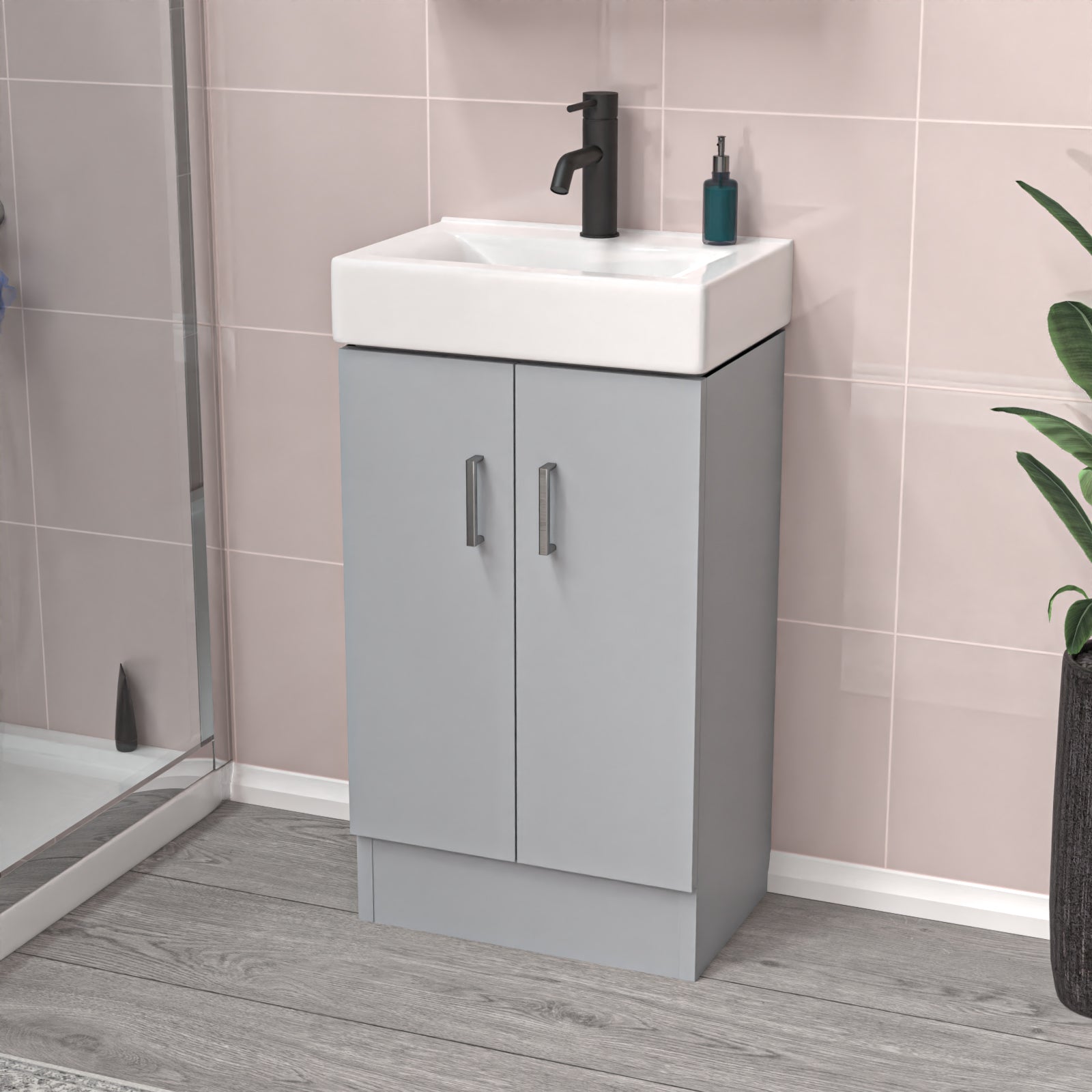 Nanuya 450mm Matte Grey Freestanding Vanity Unit with Basin