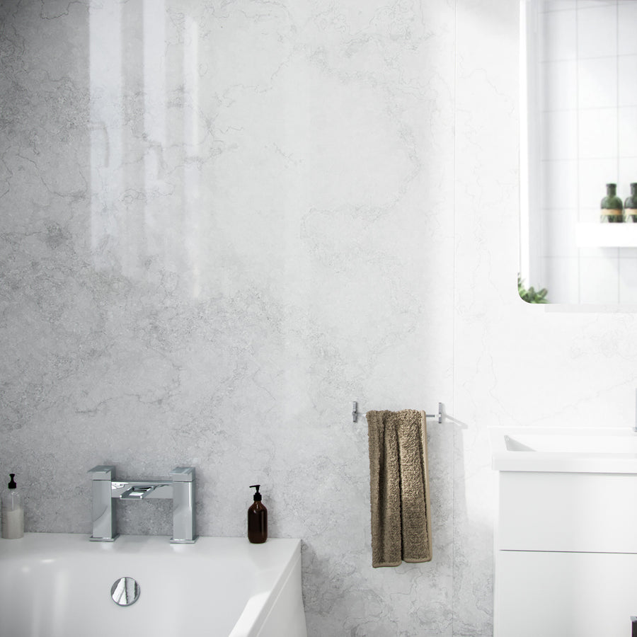 PVC Wall Panel Grey Marble 1000mm X 2400mm X 10mm