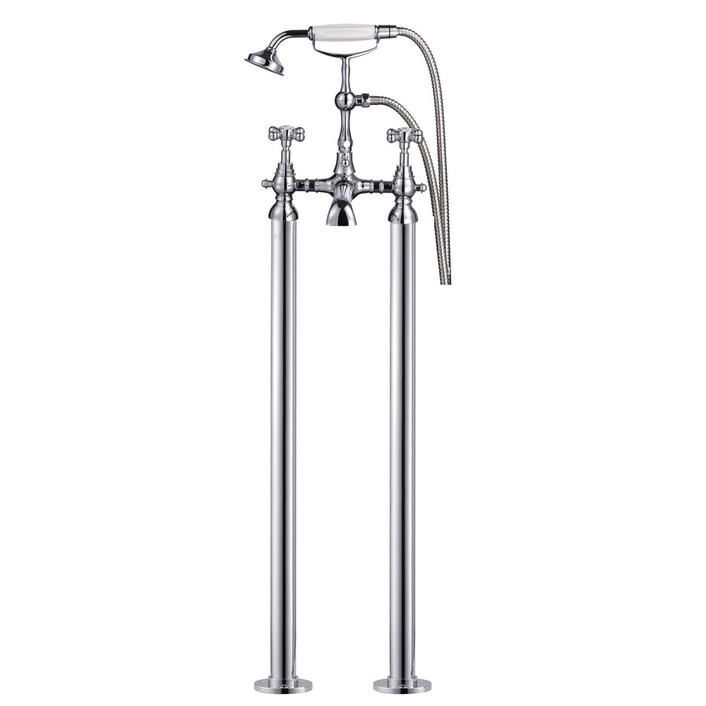 Churchill Traditional Freestanding Cross Head Bath Shower Mixer Tap Wi