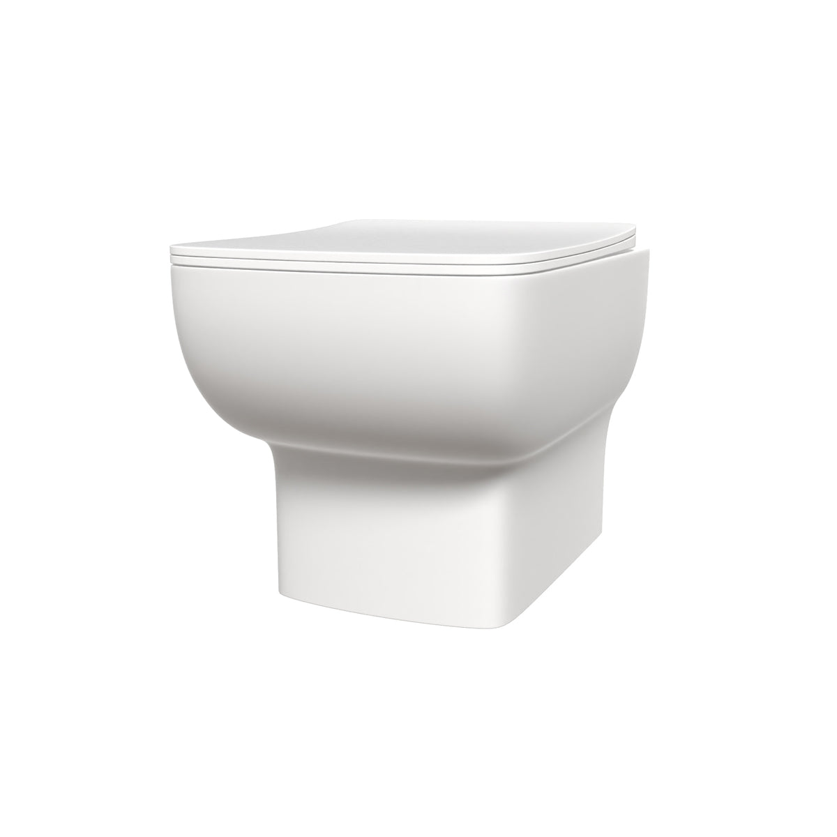 Warley Rimless Square Wall Hung Toilet Pan with Soft Close Toilet Seat