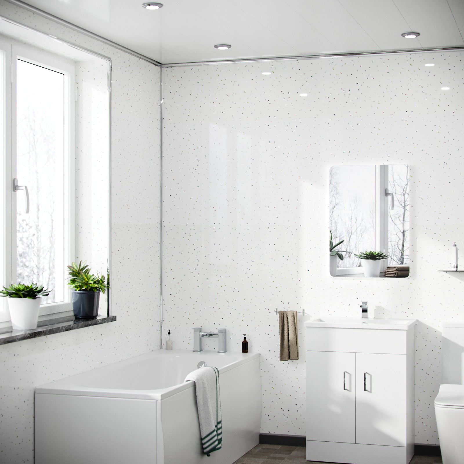 Bathroom Pvc Cladding 1m PVC Wet Wall Panels Bulk Buy Deal – Wet